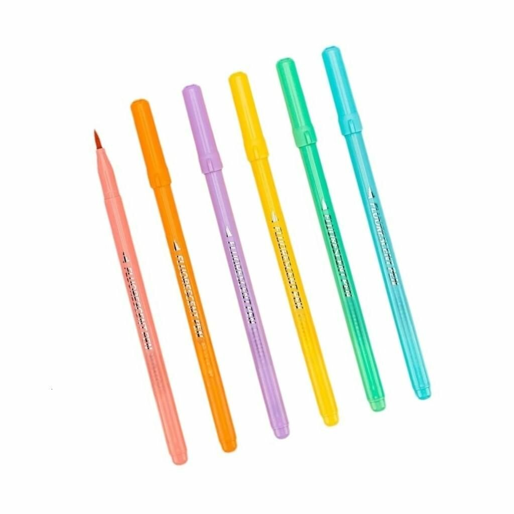 6 шт. Набор флуоресцентных маркеров для выделения текста