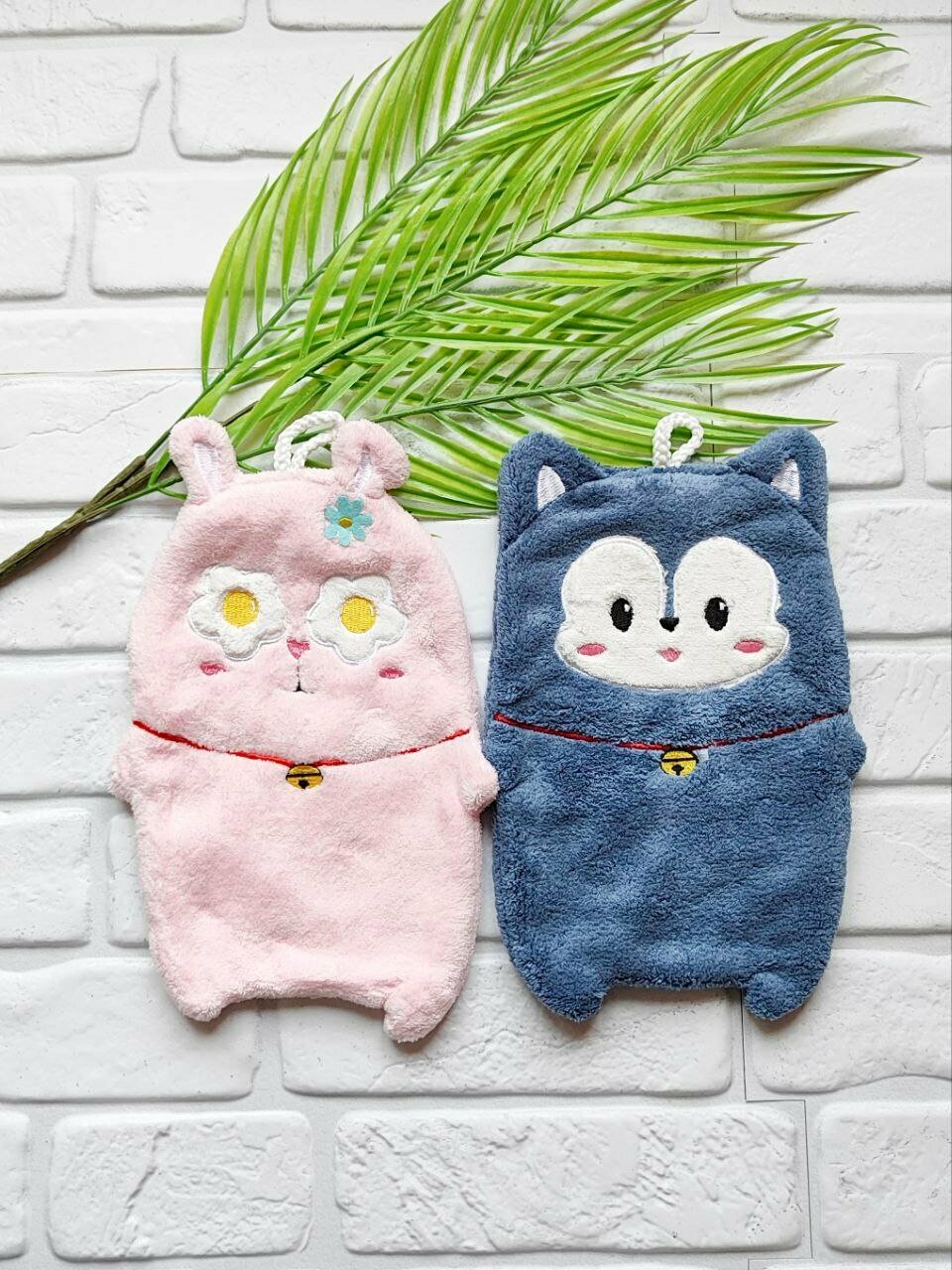 Прихватки кухонные Коты 2 штуки, из микрофибры