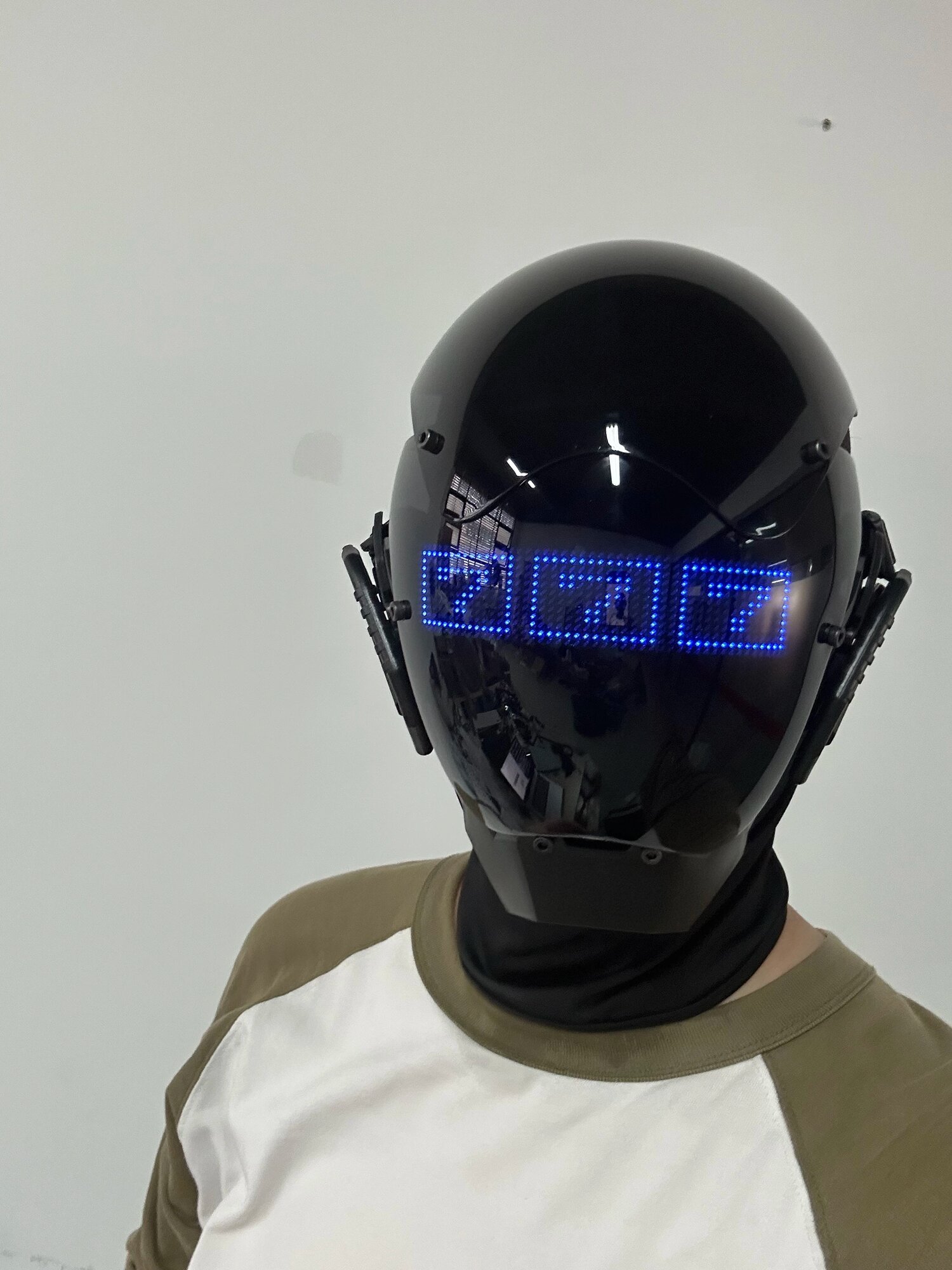 Киберпанк маска LED для косплея