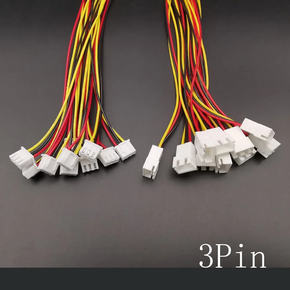 3Pin кабель JST XH 10 пар, 10см, белый