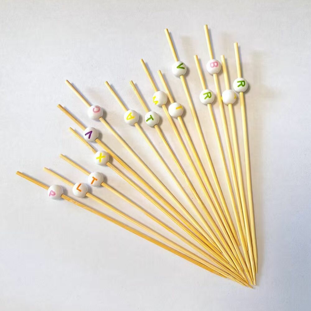Одноразовые фруктовые палочки для десертов, креативные бамбуковые палочки, милые художественные зубочистки, закусочные палочки, коктейльные сердечки