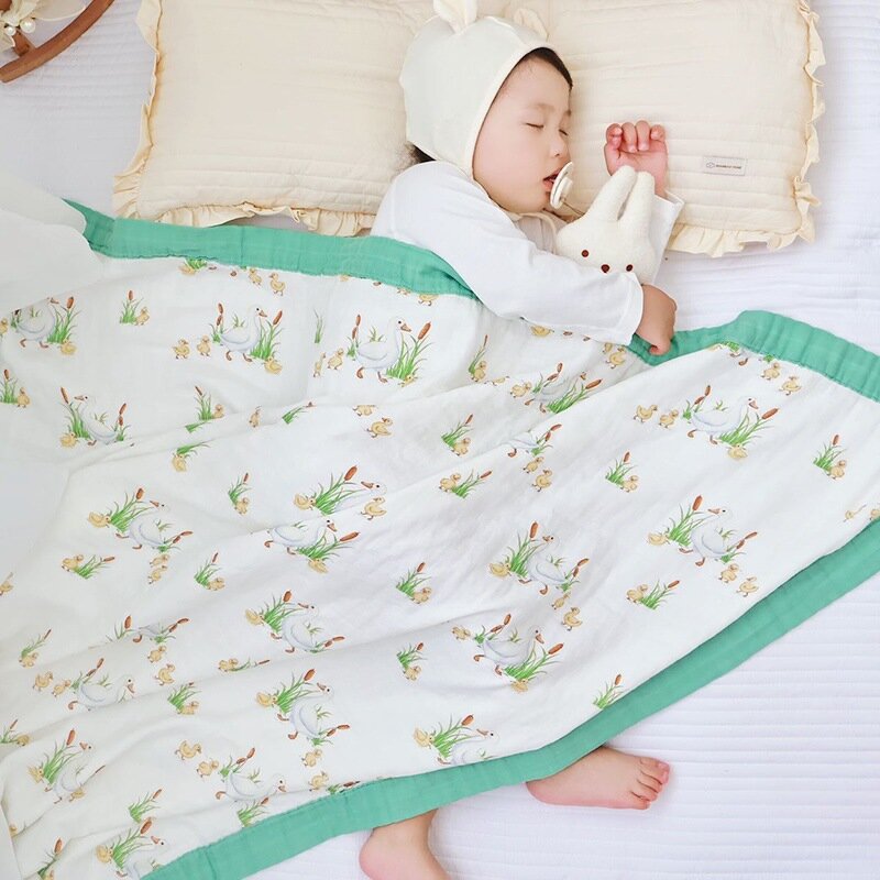 Четырехслойное марлевое одеяло из бамбукового хлопка, полотенце для купания детей, детское одеяло, пеленка для новорожденных, одеяло для детского сада