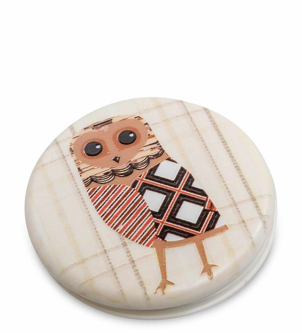 Зеркало круглое Семейка сов A2116423 разностор, Пластик