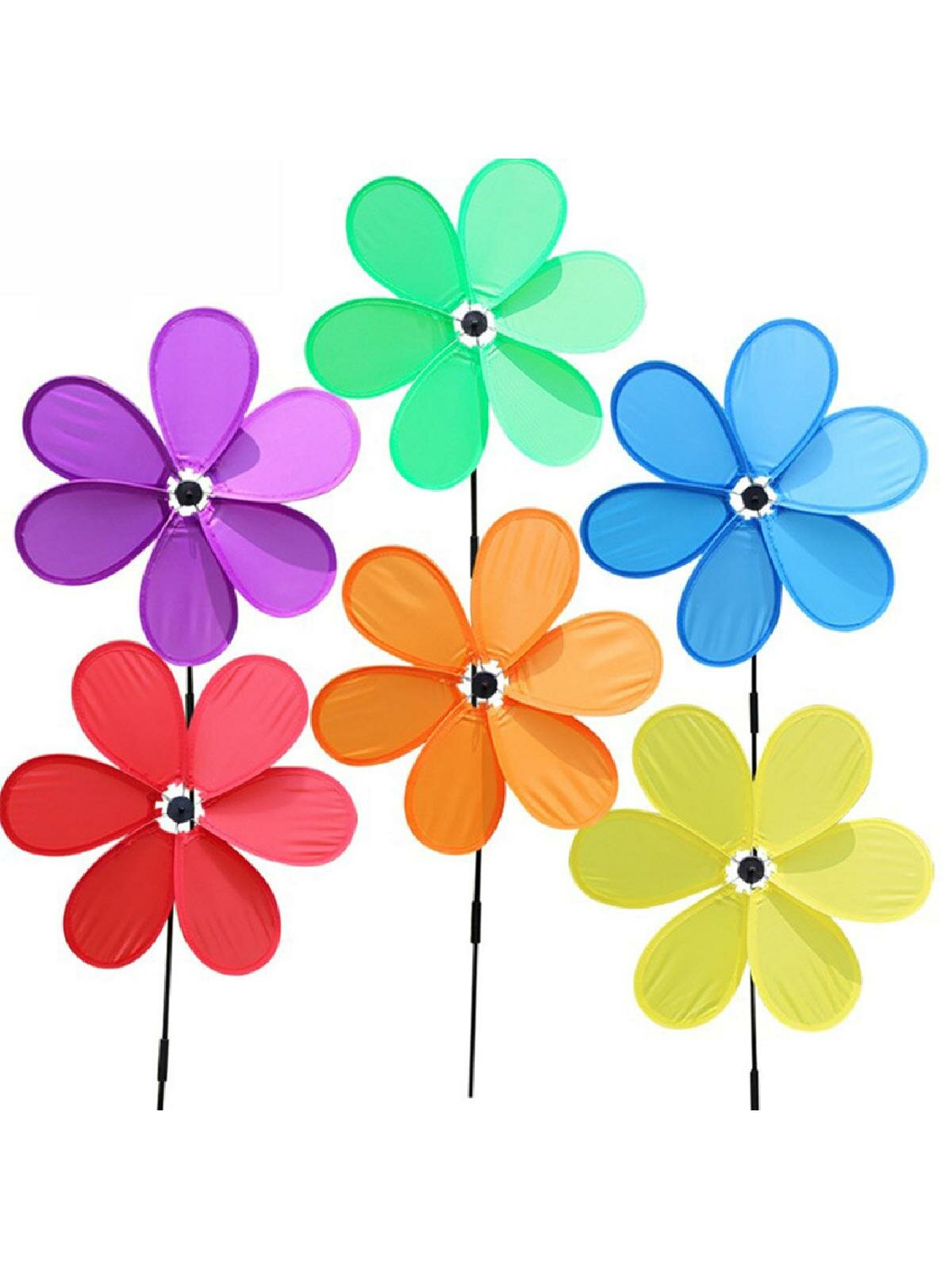 6шт Однослойная ветряная мельница с шестью листьями, ветряная вертушка, вертушки, украшение дома, сада, двора, детские игрушки Новые