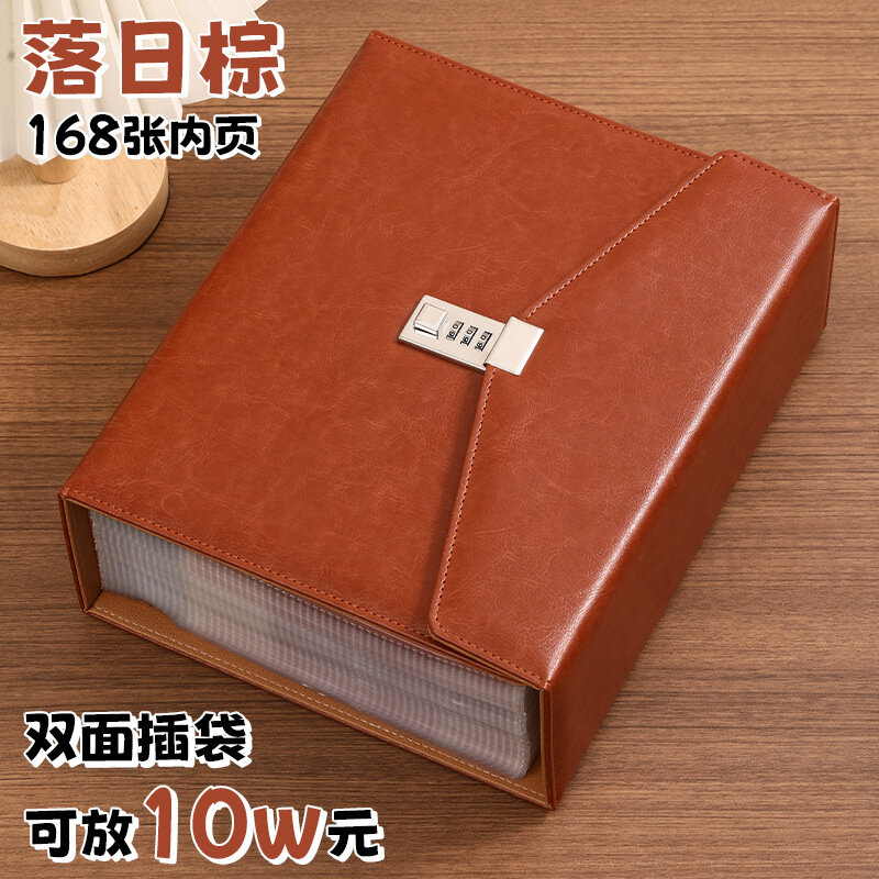 Новая книга для денег с паролем, большая емкость, вмещает 100k юаней, книга для хранения денег, коллекция для экономии, интернет-знаменитость, зажим для денег