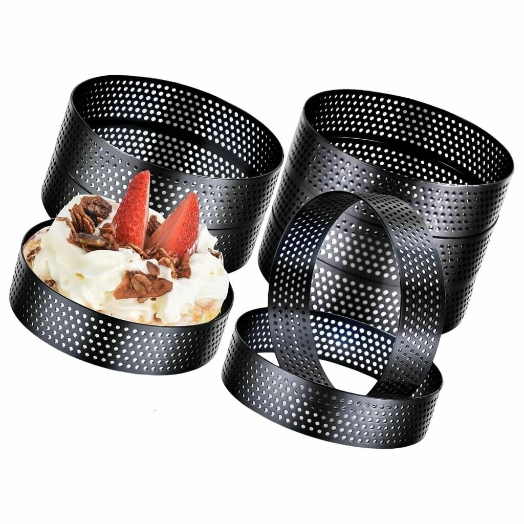 Набор из 8 перфорированных форм для тартов