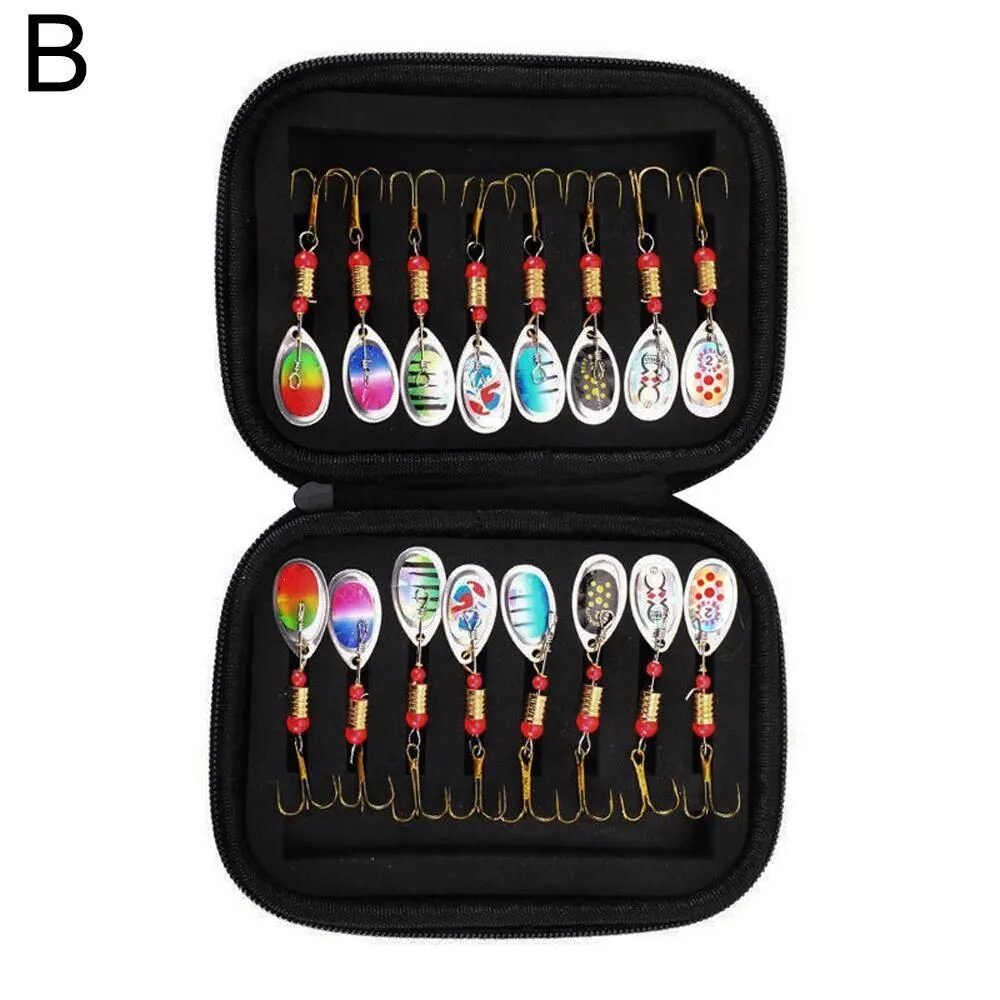 Набор блесен для спиннинга, Блесна для рыбалки, подарочный набор 16 штук