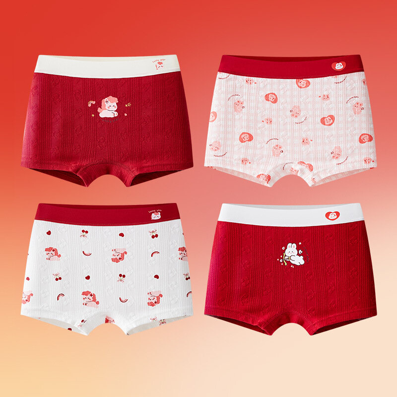 Детское нижнее белье для девочек, 100% хлопок, класс А, полный хлопок, для детей 6-12 лет, боксеры, не сдавливающие
