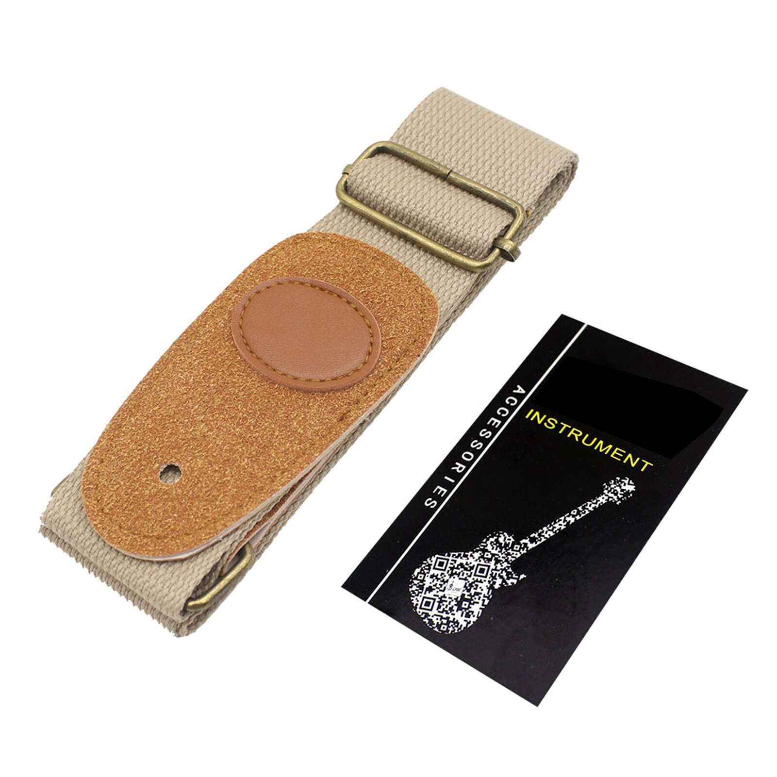 Регулируемый ремень IRIN из тканого хлопка для гитары с кожаными наконечниками, подходит для электрогитар, акустических и фолк-гитар. Удобный и прочный.