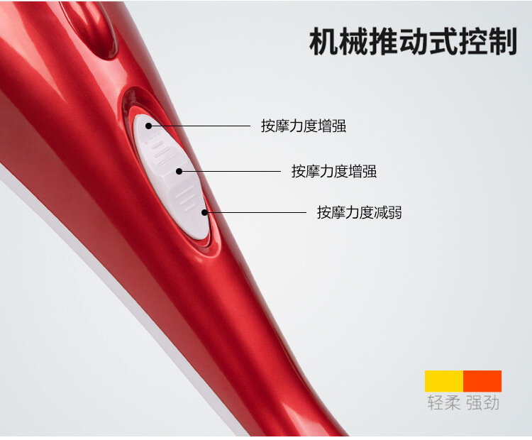 Усовершенствованный портативный многофункциональный массажер с пятью головками, мощной вибрацией, массажем всего тела и интеллектуальным массажем с красным светом