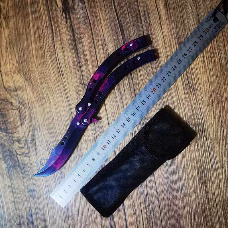 Модель фигурки CSGO, бабочка-нож, бабочка-расческа, ручной метательный нож, тренировочный инструмент, игровое периферийное устройство, не заточенный