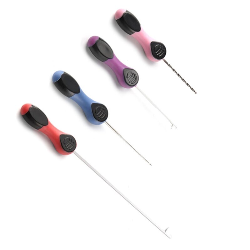 4 шт. иглы для карповых приманок, портативная дрель для насадки, игла для крючка для садка.