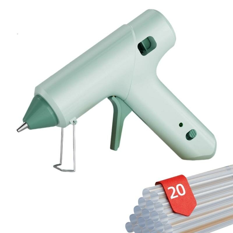 Компактный термопистолет с клеевыми стержнями, Зеленый