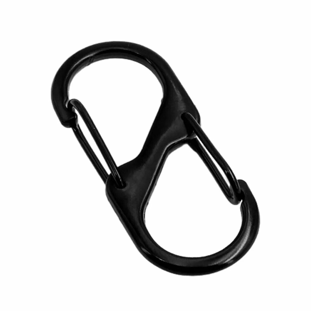 10 шт S-образный карабин, металлические двойные карабины, брелок, маленькие пружинные зажимы для кемпинга, рыбалки, путешествий