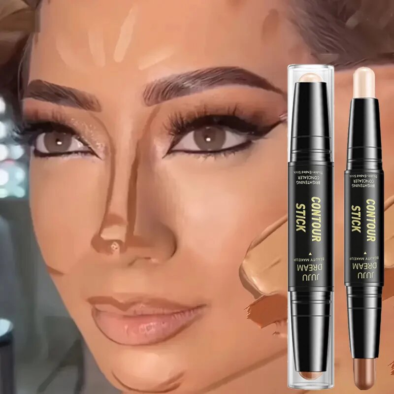 Жидкий бронзатор и хайлайтер Double Head Highlight Pen Contour stick