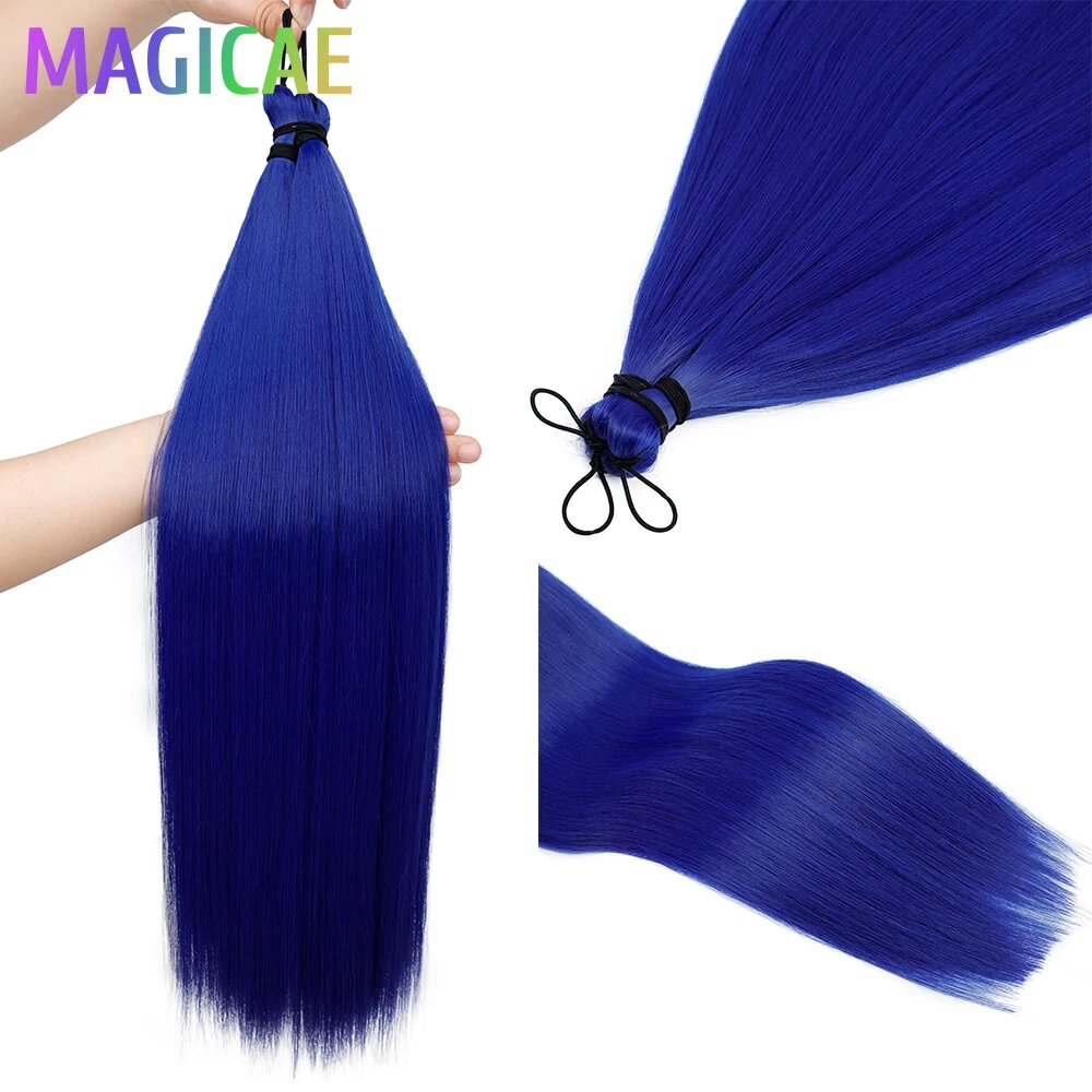 Синтетические косы Ариэль 28 дюймов каштаново-коричневые 3 шт. Синий