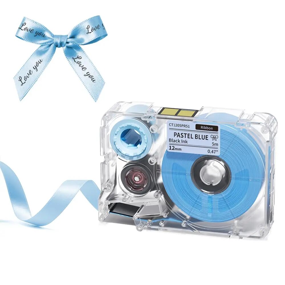 Лента для этикеток MarkDomain, золотой текст на темно-синем атласе, для Phomemo A30/P15