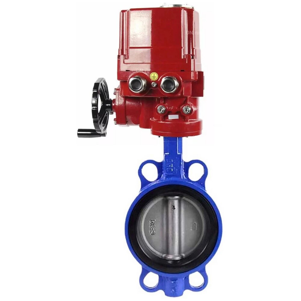 Затвор дисковый поворотный DN.ru QT450-304-NBR-2W-Fb-H Ду125 Ру16 LUG межфланцевый, корпус - чугун QT450, диск - нержавеющая сталь 304, уплотнение - NBR, с электроприводом 1/4-оборотным DN. ru EX-015 220В