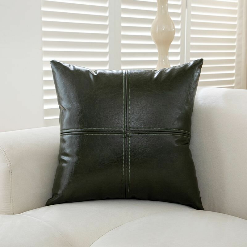 Подушка для дивана в гостиной, легкая роскошь, высококачественная подушка из масляного воска, подушка для поддержки поясницы из искусственной кожи, декоративная подушка, подушка