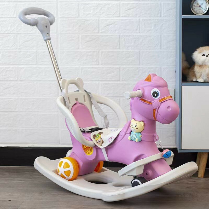 Детская качалка для детей 1-5 лет, скользящая качалка-лошадка, деревянная игрушка для малышей, двойного назначения, подарок из магазина для детей