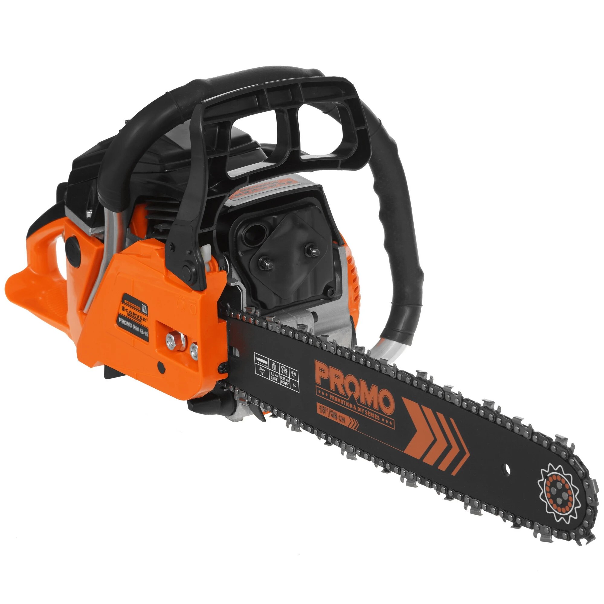 Бензопила цепная Carver PSG-45-15оранжевый/черный, 1800 Вт, шина 38 см