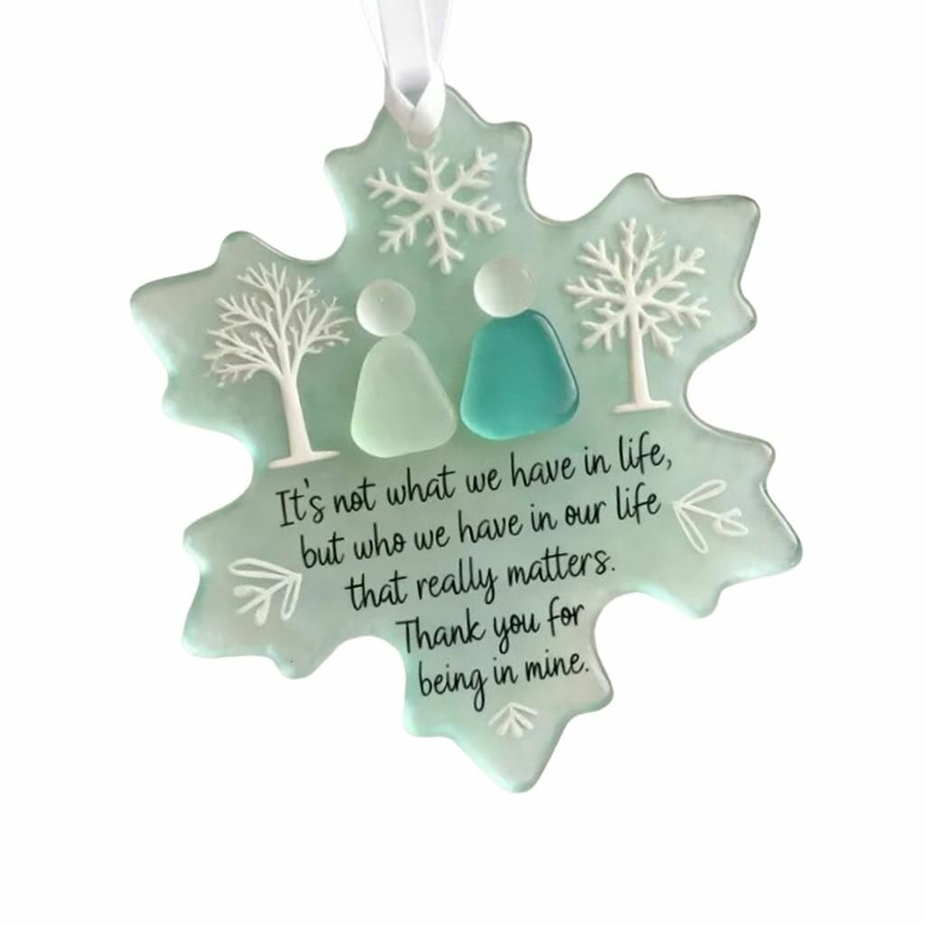 Акриловая снежинка из морского стекла для легкого подвешивания, праздничное украшение для семьи, - Английская версия