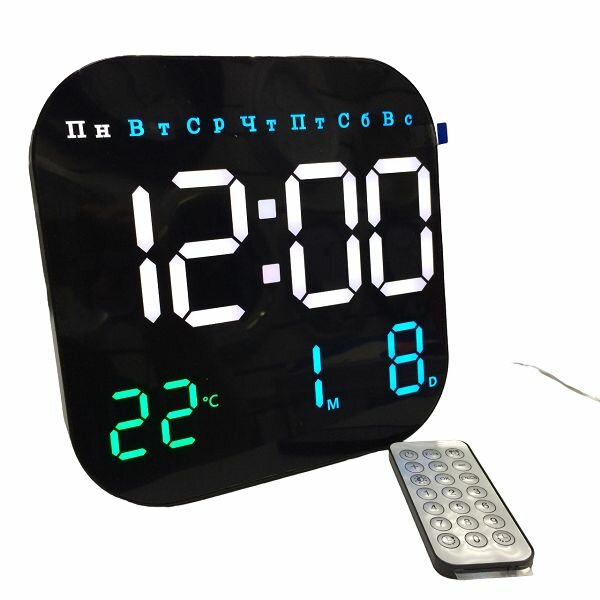 Часы электронные 6650 настольные, настенные, подсветка, будильник
