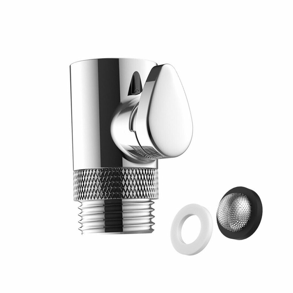 Насадка для душа с регулируемым потоком, с фильтром, поворотным запорным клапаном для воды