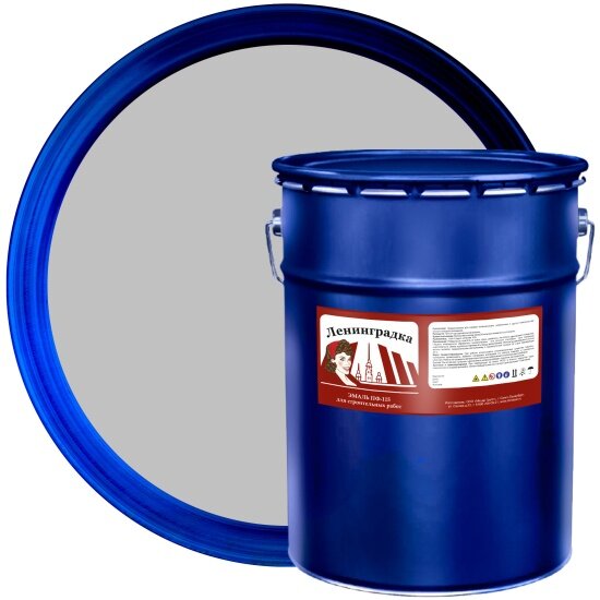 Эмаль универсальная Ленинградка ПФ-115, 25 кг, светло-серая