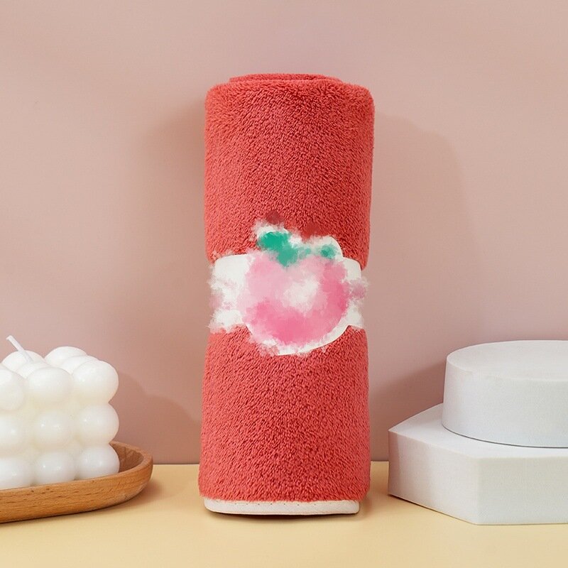 Коралловое бархатное полотенце талия полотенце подарочный наряд мягкий толстый впитывающий сухое полотенце для волос
