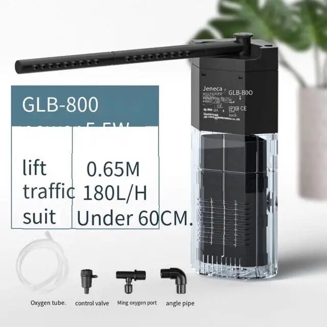 Аквариумный фильтр-насос GLB-800, черный, 5.5W, под 60см