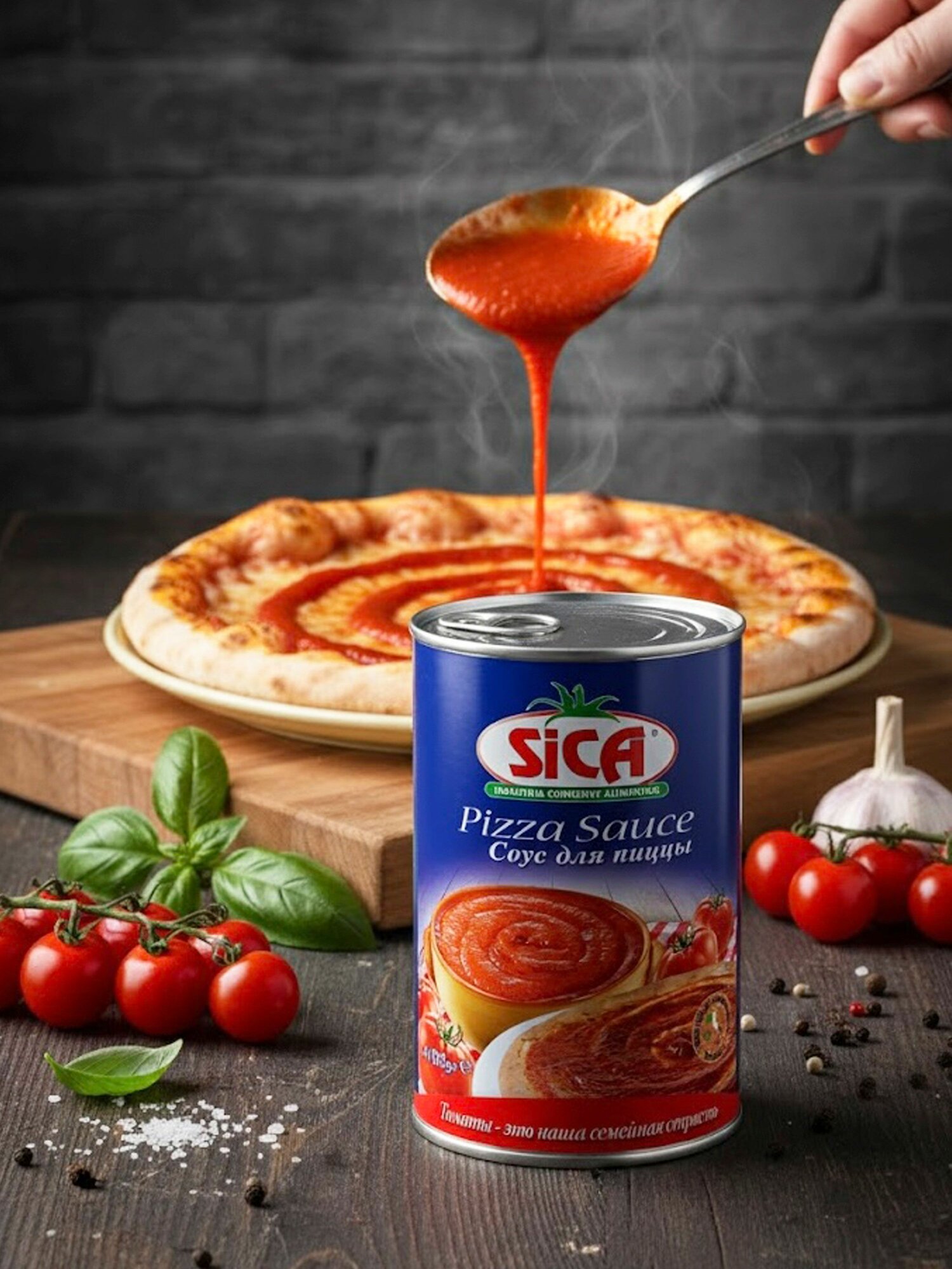Томатный соус для пиццы SICA, 4,1 кг, Италия