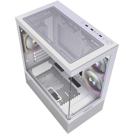 Корпус Powercase Vision Micro M2 ARGB, белый (CVMWM2-A3) — фото 1