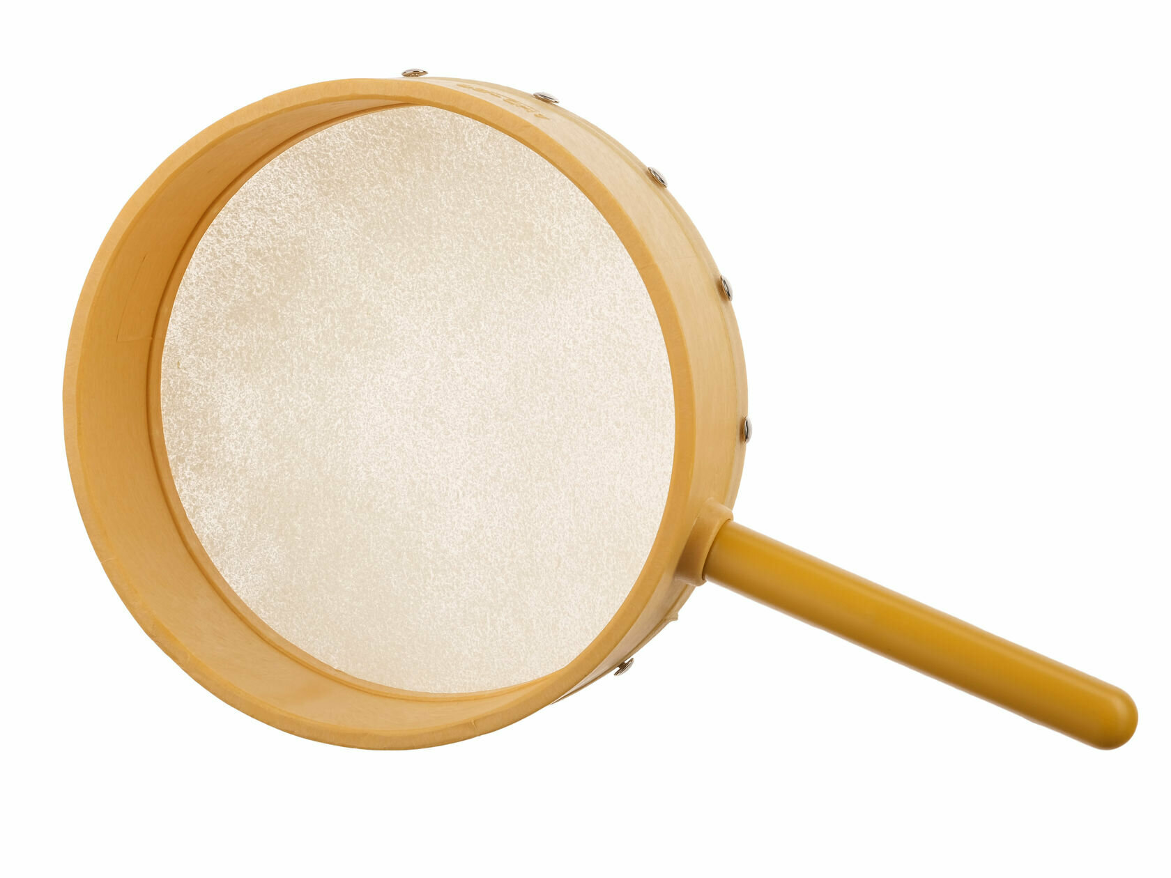 Бубен Angel APH-9, с ручкой, пластик, натуральная кожа, 16,3 см