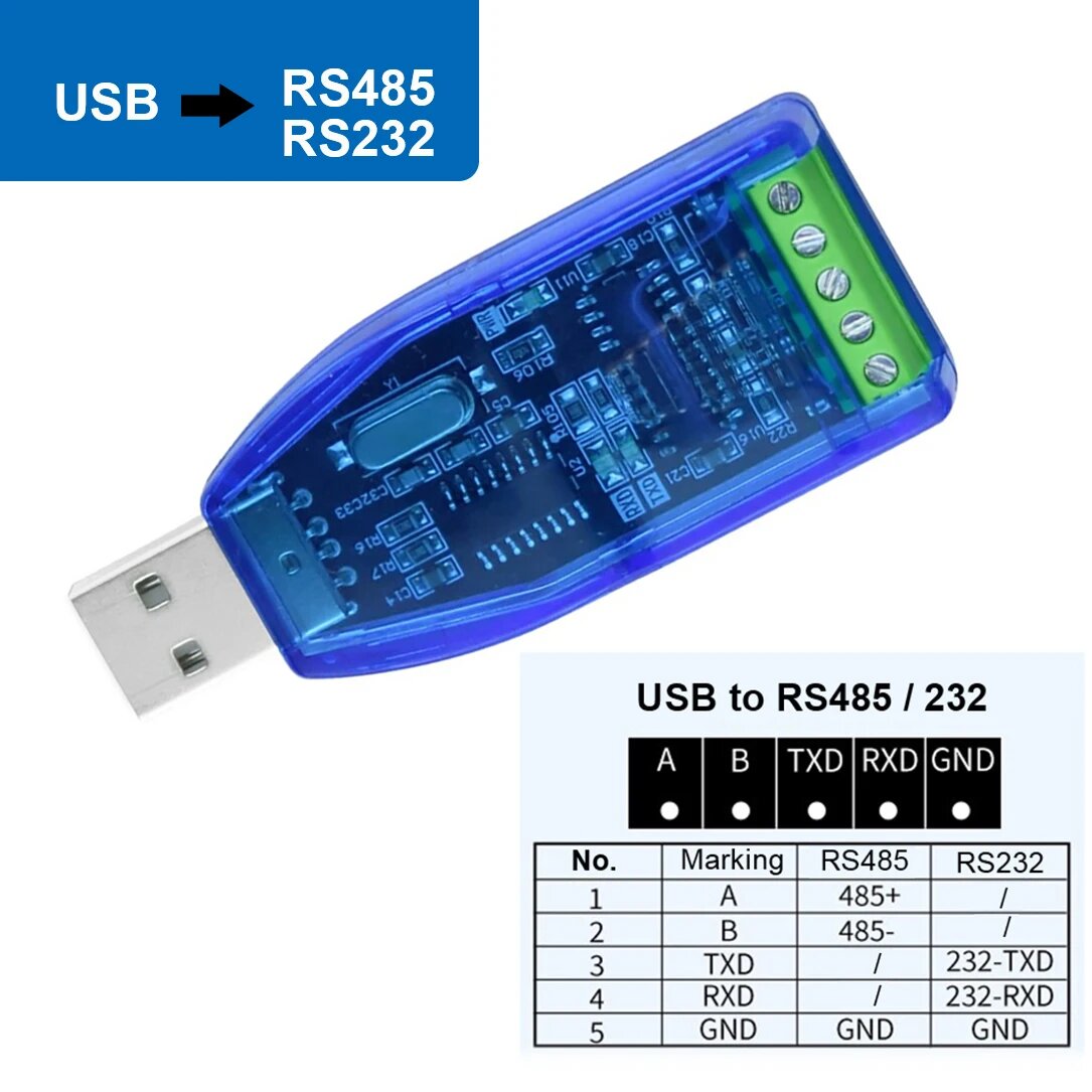 USB конвертер RS485 CH340 NoEnName_G-485 To RS485-232