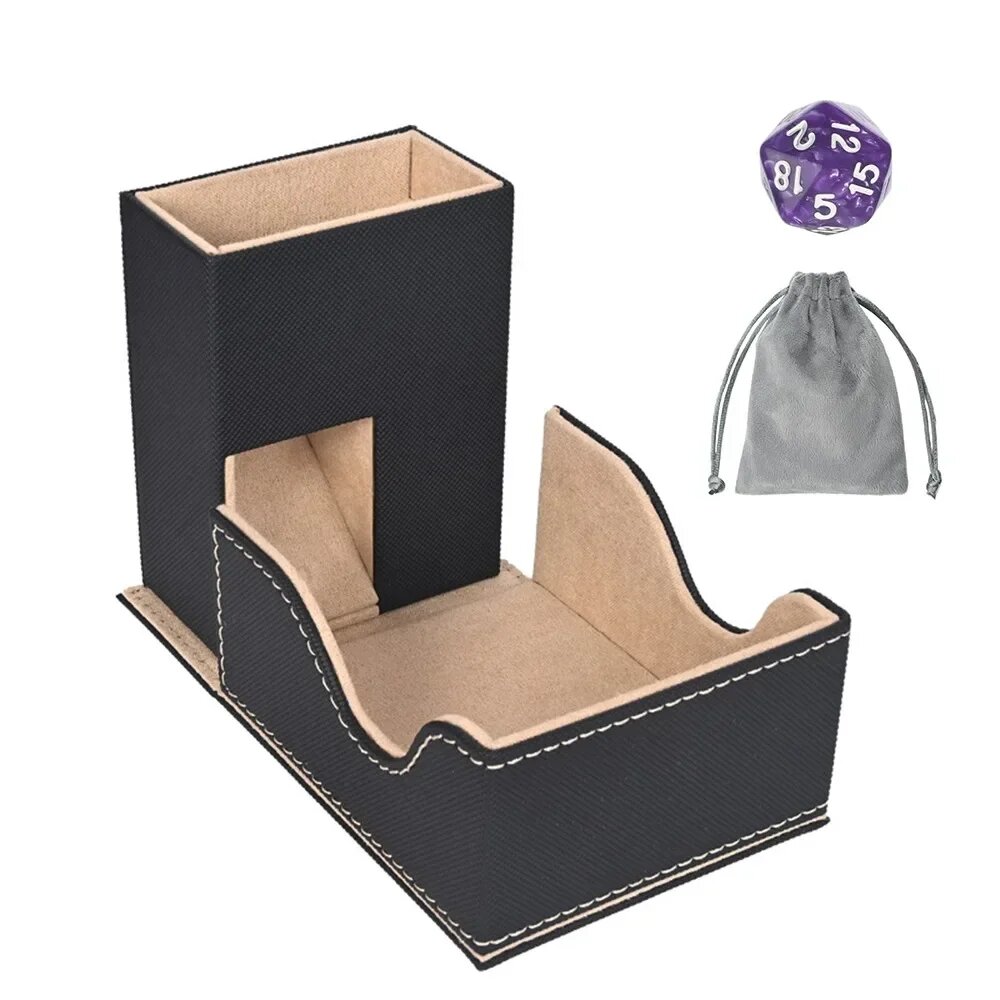 Портативная складная коробка для игральных костей из искусственной кожи с сумкой, поднос для игральных костей, специальный дизайн, удобная коробка для игральных костей для ролевых игр, настольная игра