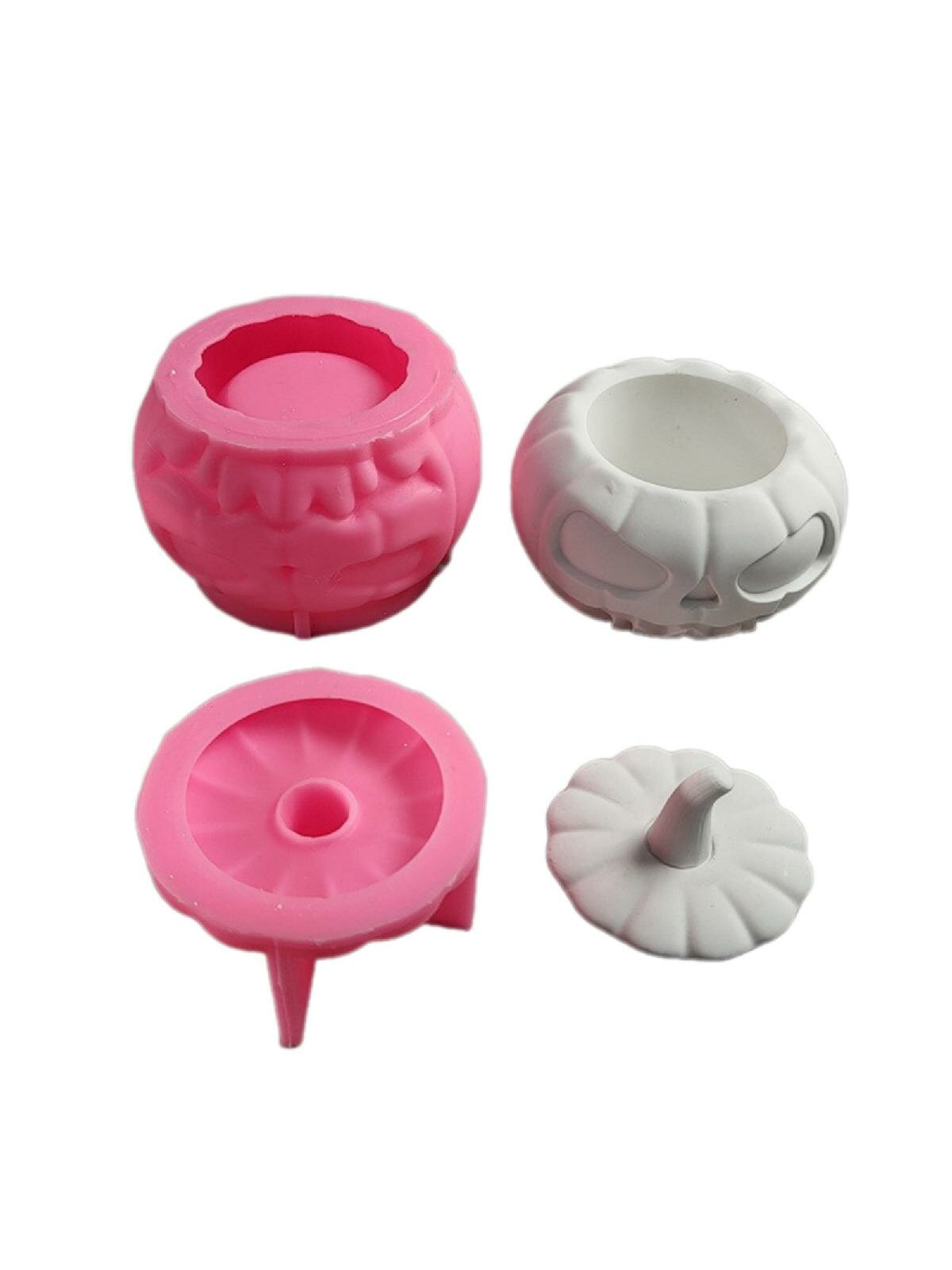 Формы для чашек для свечей с крышкой для держателей чайных ламп, украшения для банок из гипса