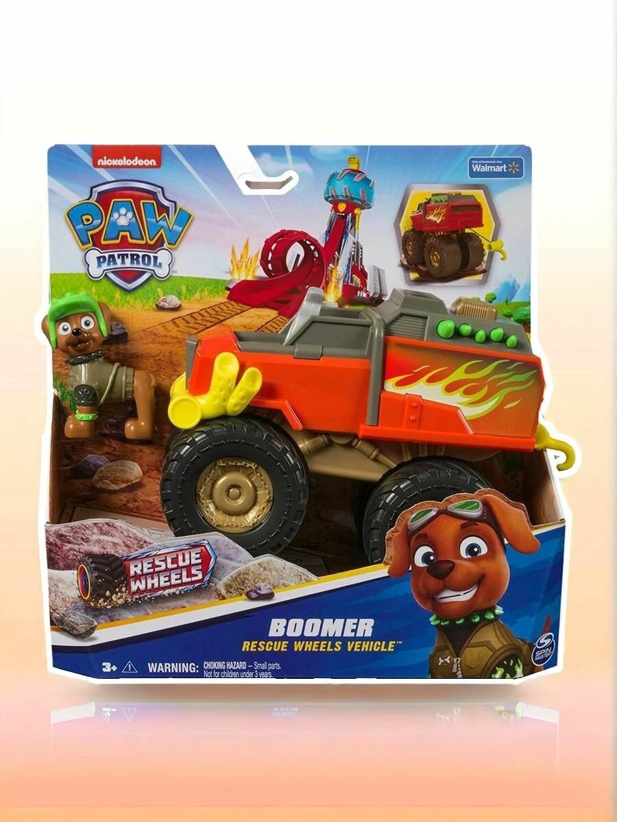 Spin Master Nickelodeon Paw Patrol Rescue Wheels Truck / Детская деформируемая машинка-сюрприз-спасатель со щенком и моделью автомобиля, подходит для детей от 4 лет и старше
