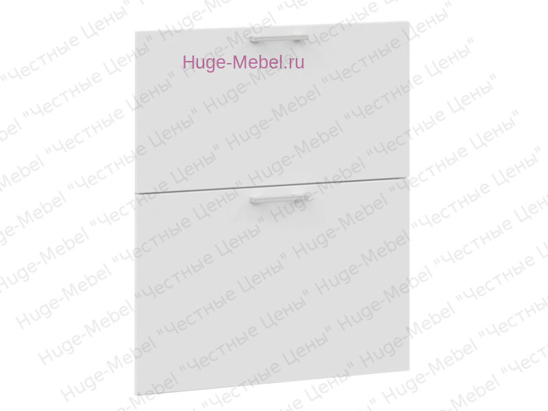 Кухонный фасад Ф-22 софт вайт (Катрин) Huge Mebel . Ширина 396 Высота 706. Кухонные фасады