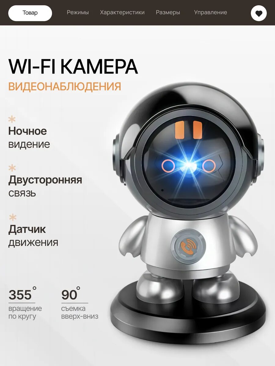 Камера видеонаблюдения для дома wi-fi видеоняня беспроводная