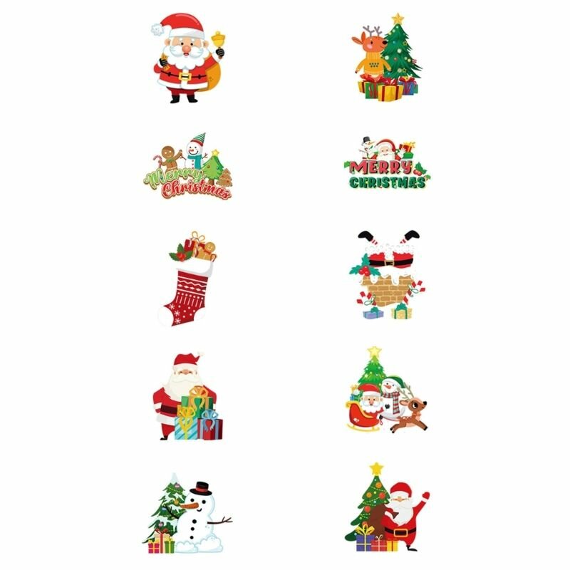 10 шт, Рождественские украшения, дверные подвесные баннеры-2