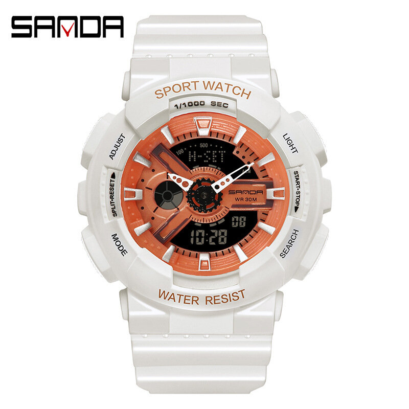 Санда Корейская модная тенденция Микро бизнес Светящийся Электронный Спортивный Тренд Студенческий Корейский Конфетный Детский Парный Часы