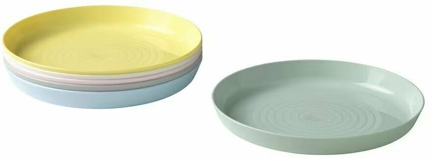 KALAS IKEA, Тарелки детские, набор 6 шт, пластик, калас икеа