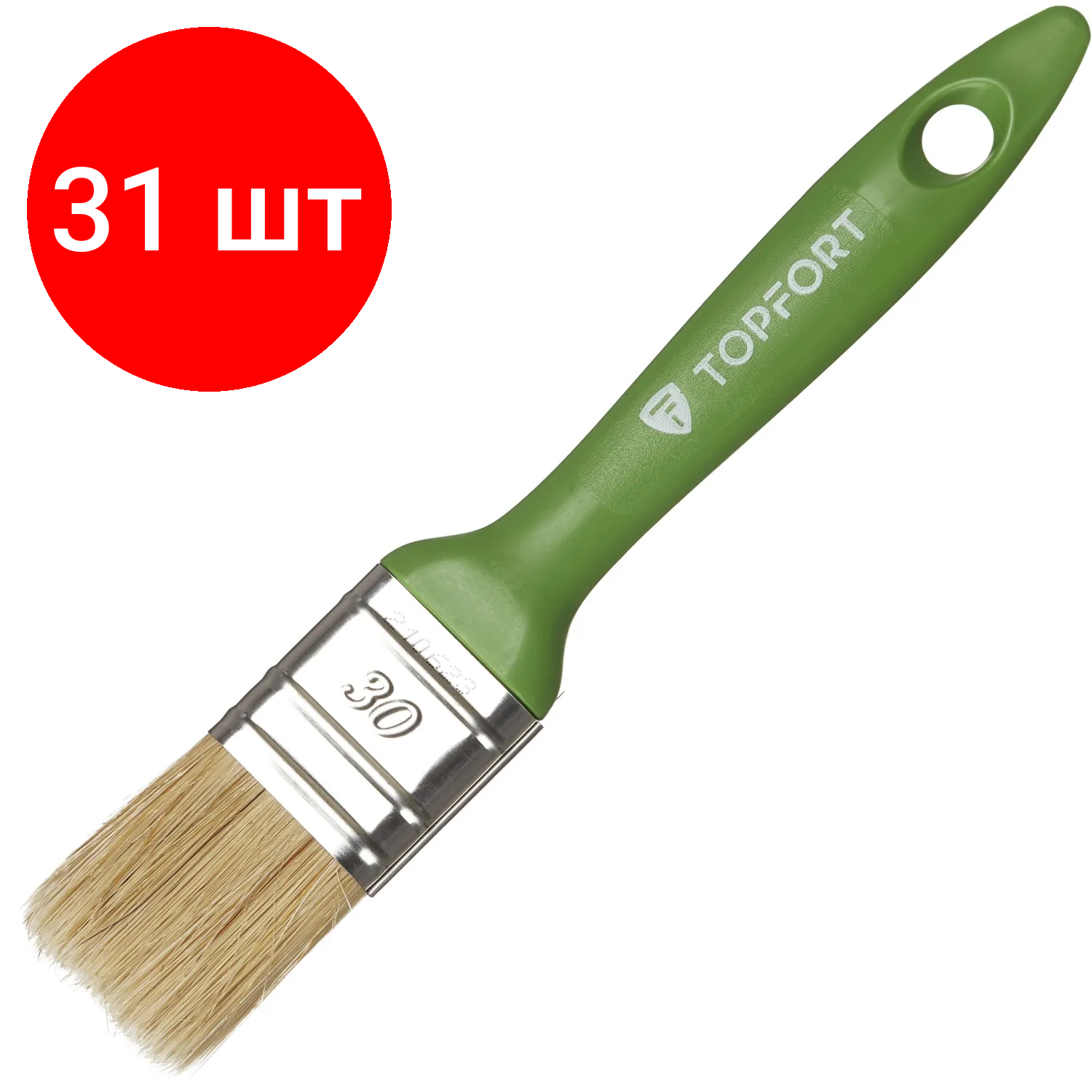 Комплект 31 штук, Кисть плоская TOPFORT 30x15