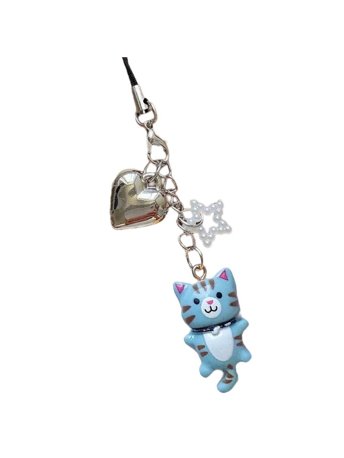 Элегантное украшение для телефона из кошек ручной работы, украшение для держателя ключей из смолы