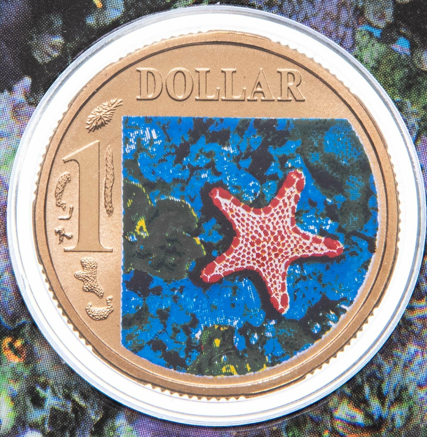 Австралия 1 доллар 2007 "Морская звезда", Алюминиевая бронза, в сохранности UNC