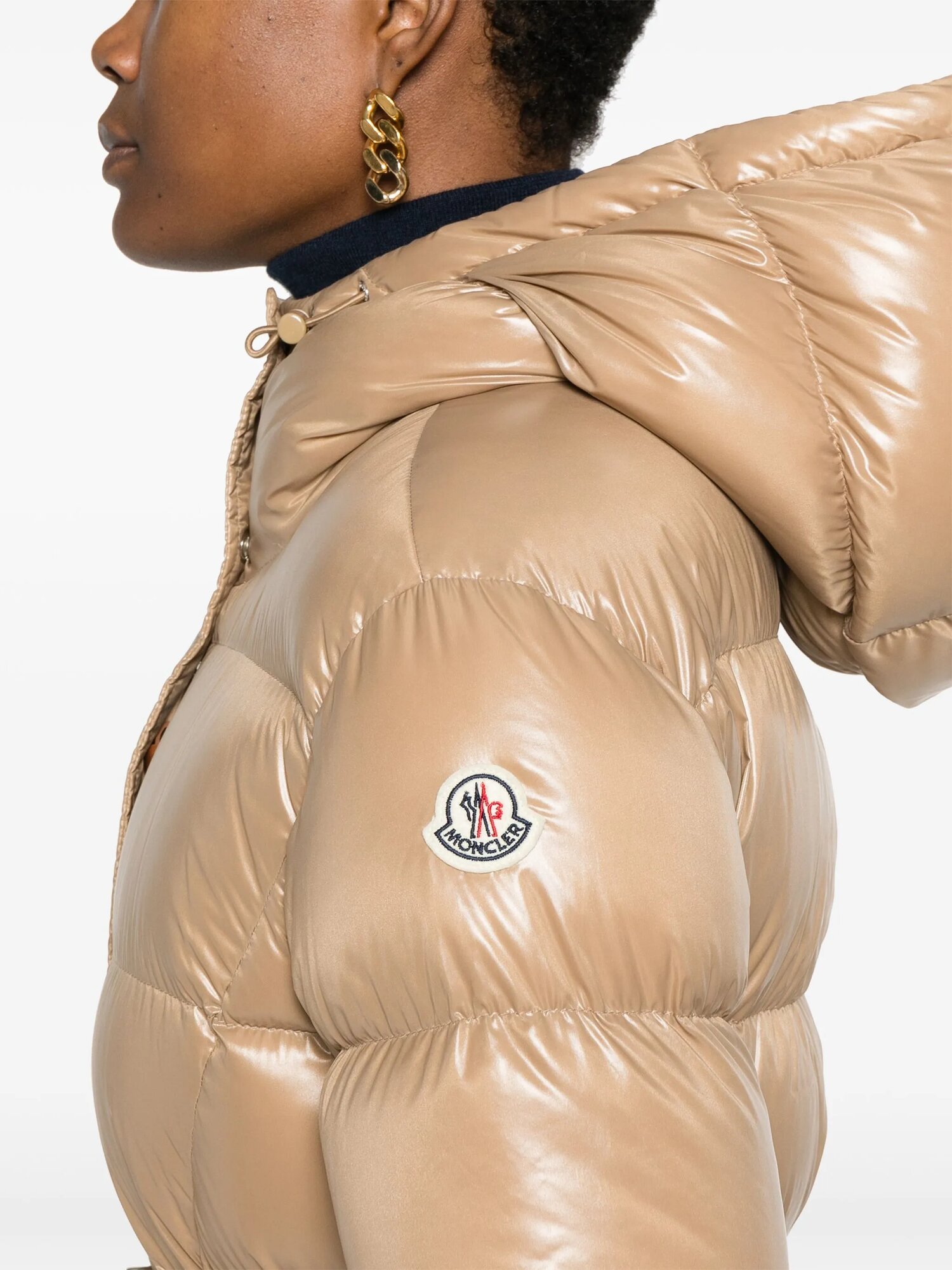 Парка Moncler, размер 4, бежевый — фото 1