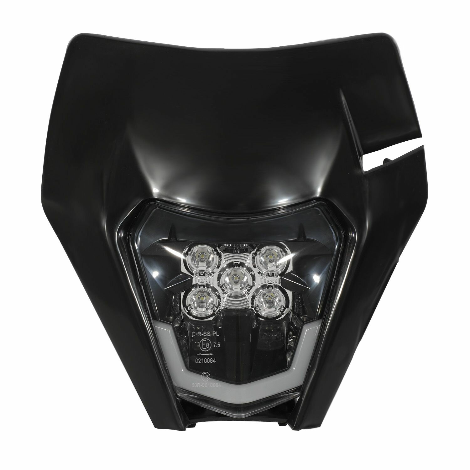 Универсальная светодиодная фара для кроссовых мотоциклов, эндуро, супермото. На CRF, CR, YZ, KX, XR. Черная