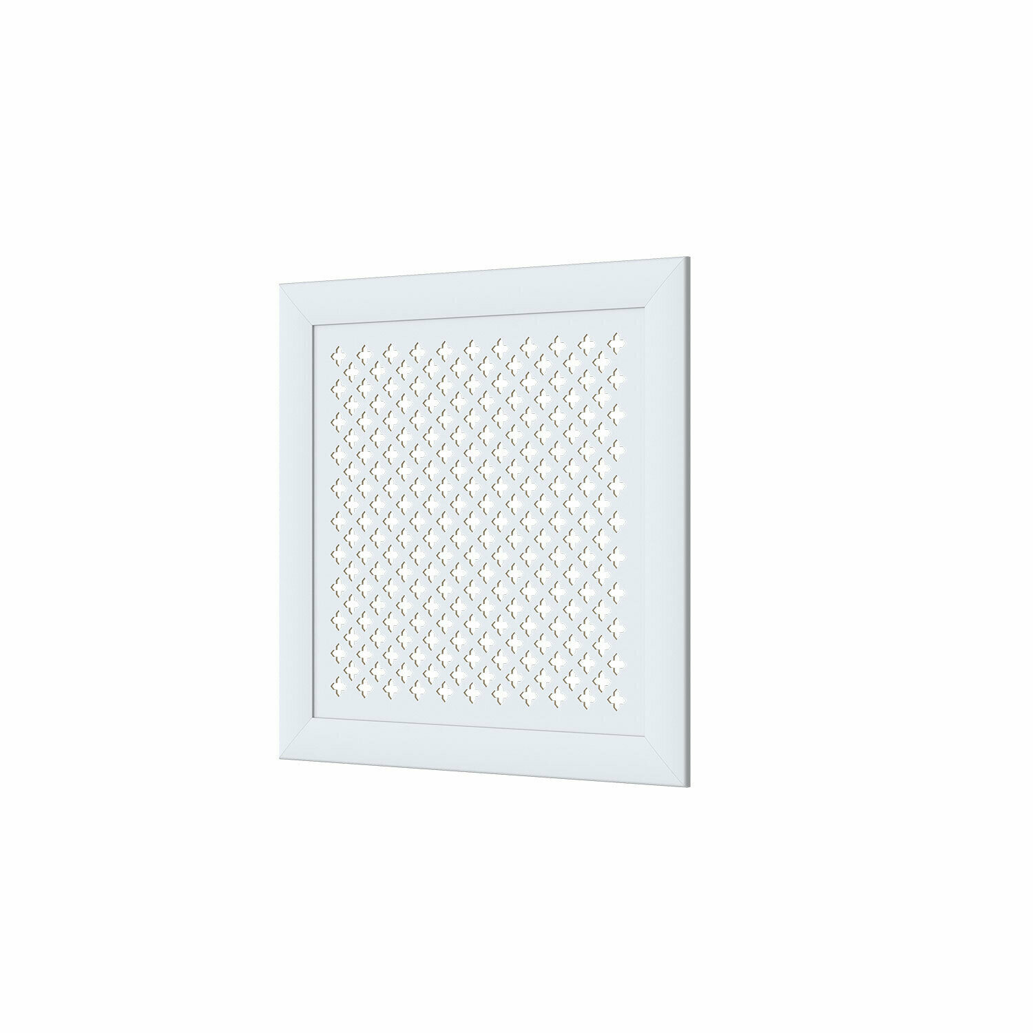 Экран декоративный для радиаторов и батарей: 600х600 мм, белый, готика, серия Модерн с рамкой