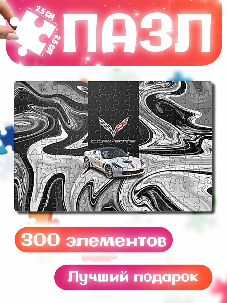 Пазлы для детей и взрослых Chevrolet Corvette - motorsport racing team